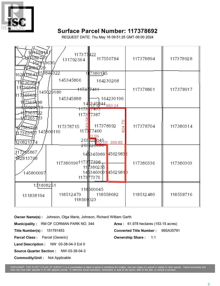 For sale: Johnson Land, Corman Park Rm No. 344, Saskatchewan S7K3J9 - SK012975 | REALTOR.ca