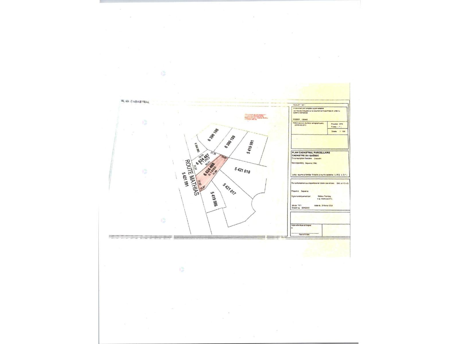For sale: Route Mathias, Saguenay (Shipshaw), Quebec G7P1E5 - 19907947 ...