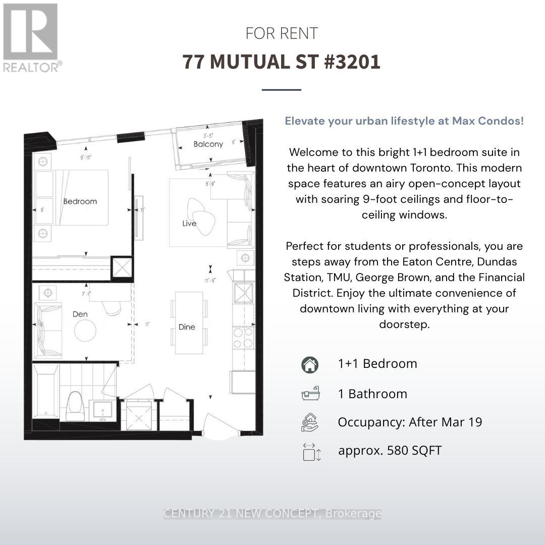 À louer : 3201 - 77 MUTUAL STREET, Toronto (Church-Yonge Corridor ...